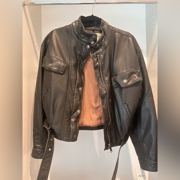 Free People | Jackets & Coats | Free People Black Leather Jacket | Poshmark